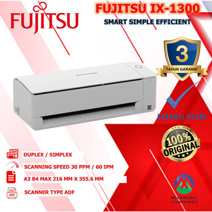 Jual SCANNER FUJITSU IX-1300 / ix1300 / ix 1300 Wifi - Jakarta Pusat - MEGATRONIX COMPUTINDO ...