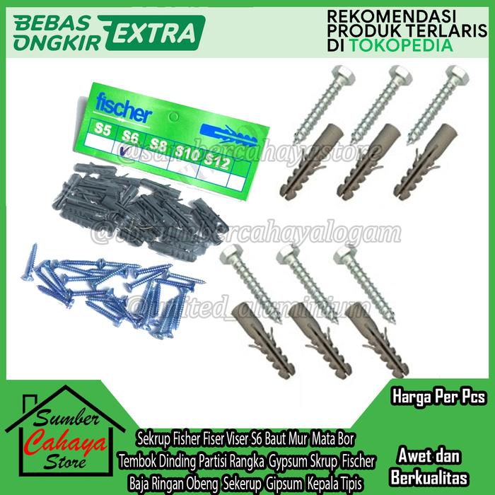Jual PENGENCANG BAUT FISHER SEKRUP S6 SKRUP BAUT TEMBOK DINDING FIXER FIZER - Kota Palembang ...