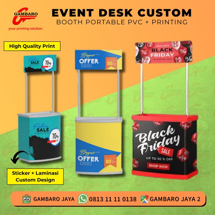 Jual EVENT DESK / BOOTH PORTABLE PVC / MEJA JUALAN PORTABLE+ Cetak ...