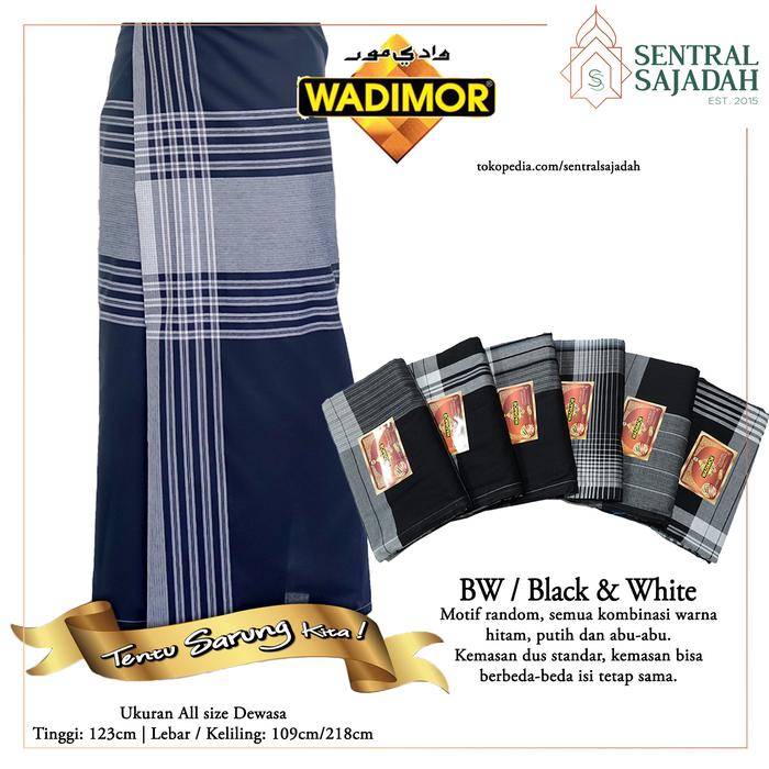 Jual Sarung WADIMOR HITAM POLOS Sarung Tenun Satuan/Grosir - BW ...
