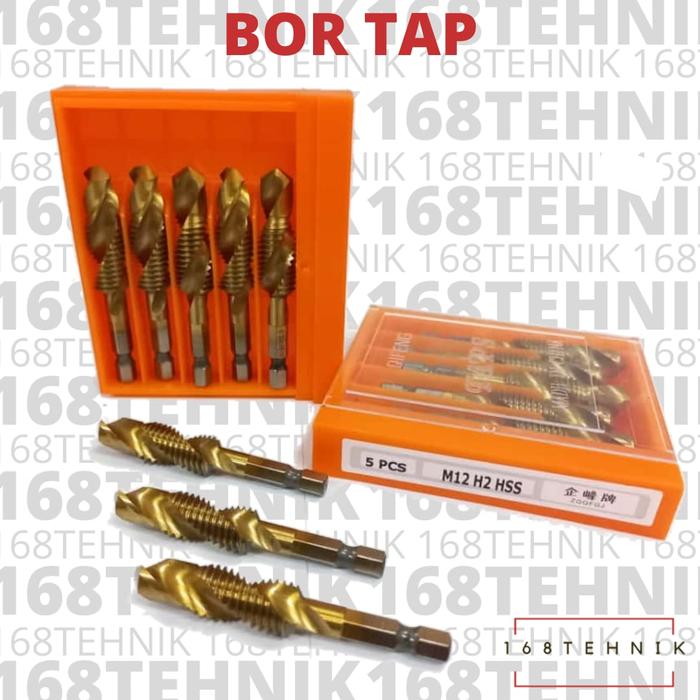 Jual DRILL TAP M3 M4 M5 M6 M8 M10 M12 MATA BOR TAP BUAT ULIR DRAT MUR ...