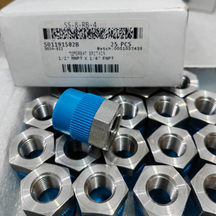 Jual Reducing Bushing 1/2" MNPT x 1/4" FNPT SS316 Swagelok SS-8-RB-4 ...