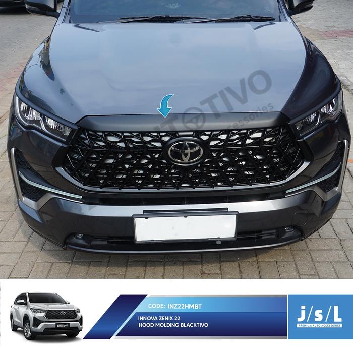 Promo Innova Zenix Hood Molding Blacktivo JSL Lis Kap Mesin Hitam Doff ...