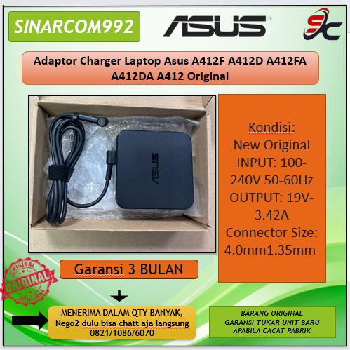 Promo Adaptor Charger Laptop Asus A412F A412D A412FA A412DA A412 Original - Jakarta Pusat ...