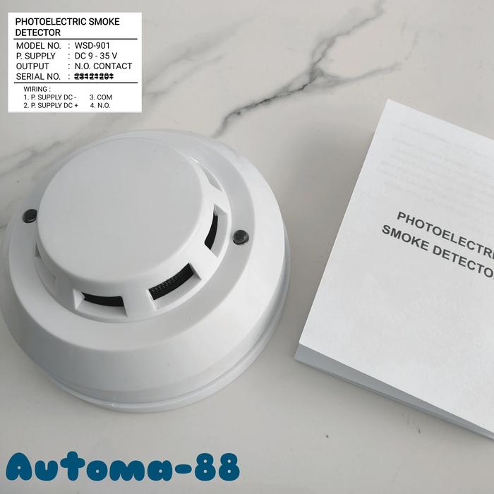 Jual Smoke Detector 4 wire NO Normally Open DC 12V 24V Fire Alarm ...