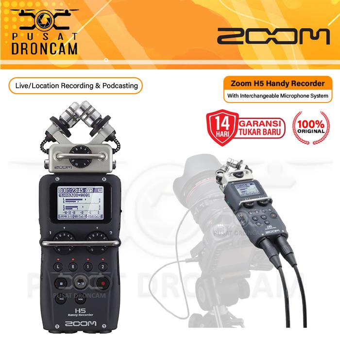 Promo Zoom H5 Handy Recorder with Interchangeable Microphone System ...