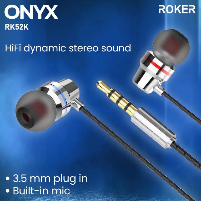 Jual Handsfree / Earphone Roker Onyx RK52K - Kota Samarinda - STATION acc | Tokopedia