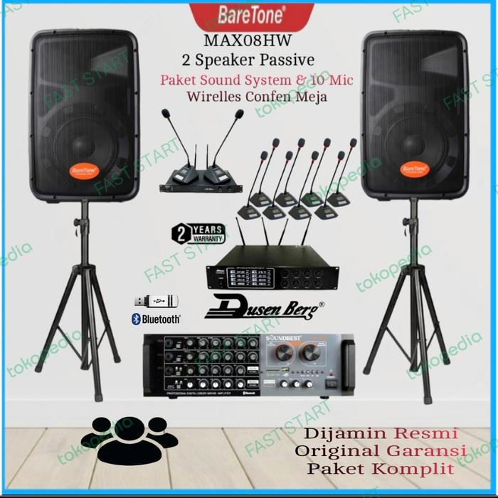 Promo Paket Sound System Rapat/Meeting 10 Mic Conference Wireless ...