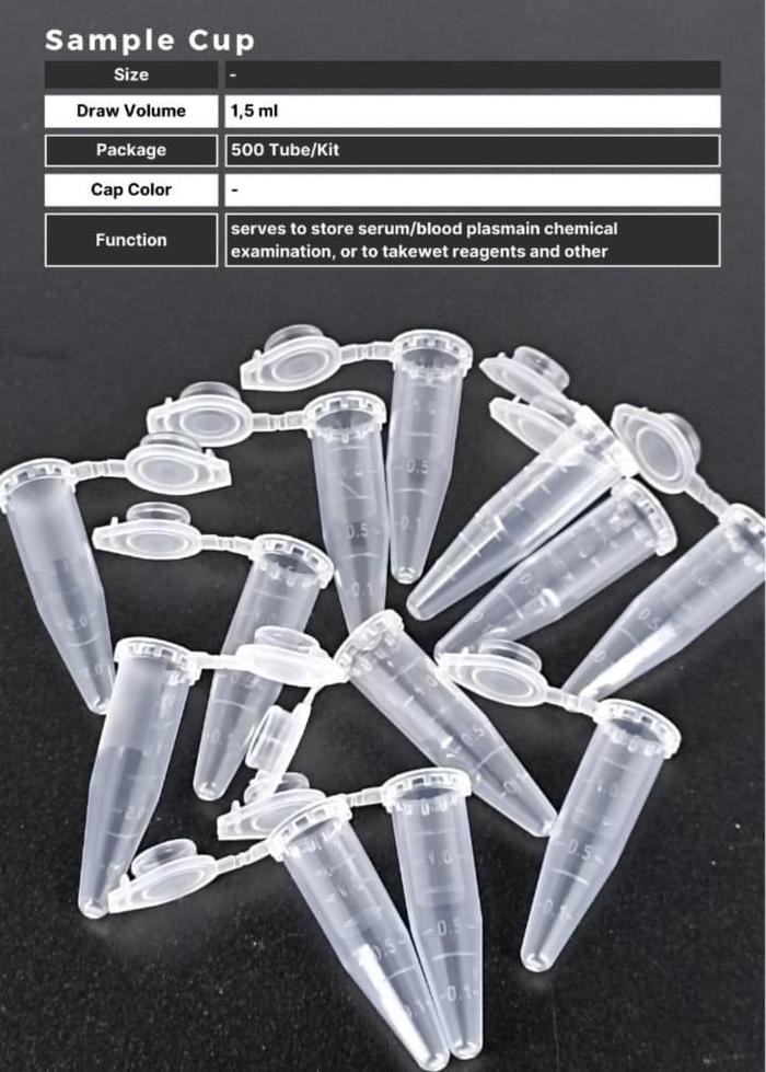 Jual Sample cup 1.5ml | Pcr tube 1.5ml | Tube 1.5ml - Kota Tangerang ...