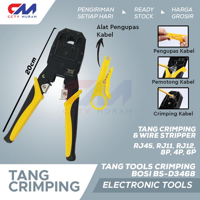 Jual Crimping Tools BOSI RJ 45 - Penjepit RJ45 - Tang Crimping BOSI ...