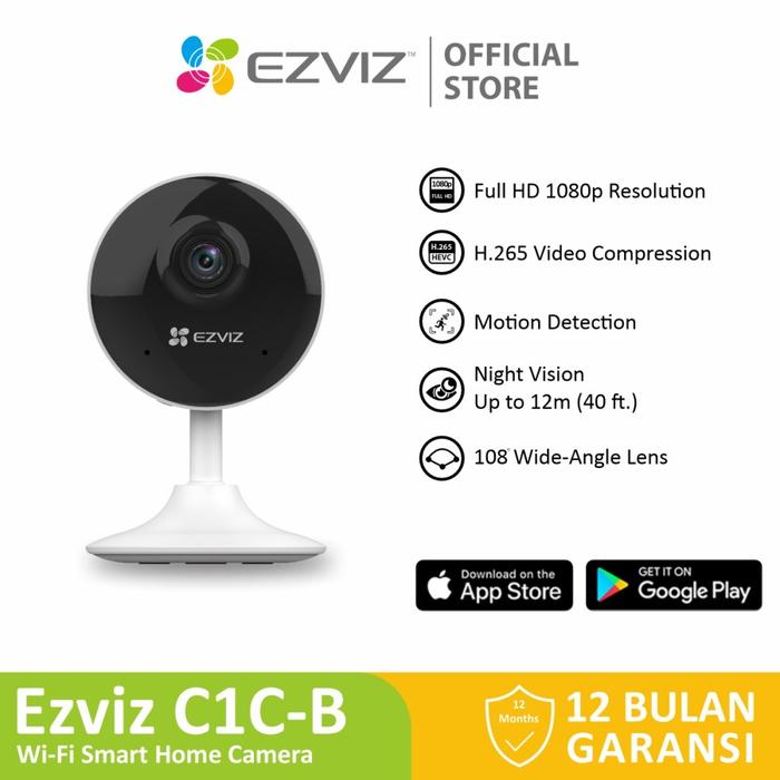 Jual Ezviz C1c 2mp 1080p Ip Camera Smart Home Cctv Indoor - C1c-b Di ...