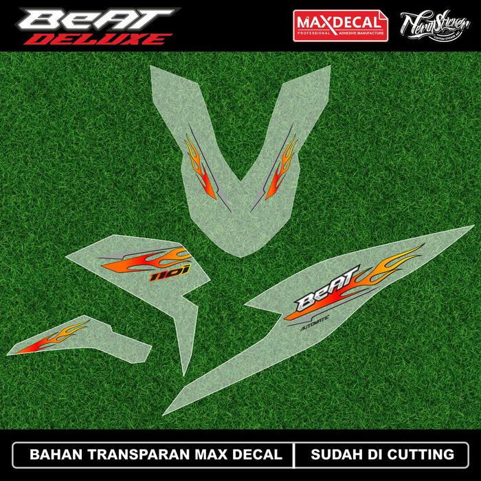 Jual STRIPING NEW BEAT DELUXE TRANSPARAN API GRADASI UV HONDA 2020-2013 ...