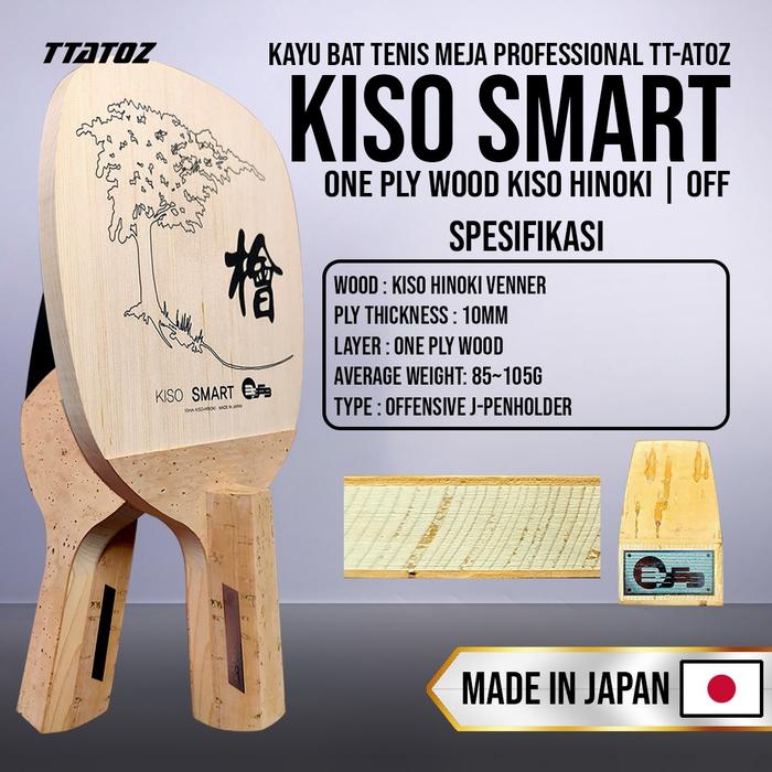 Jual Kayu Bat Tenis Meja TT Atoz Kiso Smart One Ply Japanese Penholder - Jakarta Pusat - Arora ...