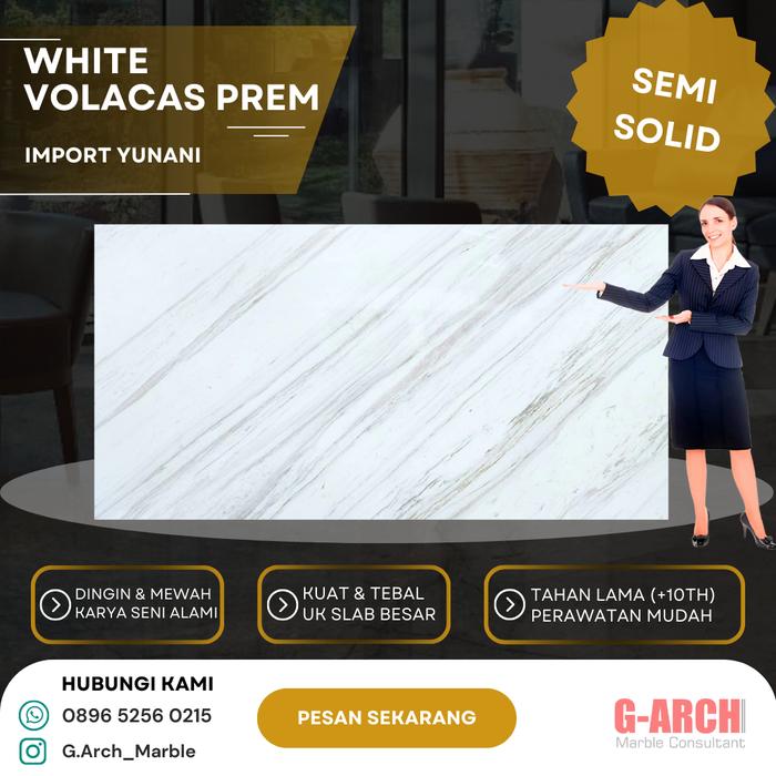 Jual JUAL MARMER PUTIH VOLAKAS PREMIUM BIG SLAB 100% ORI (harga per m² ...