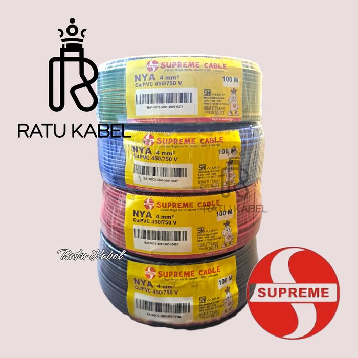 Jual NYA 1X4 MM SUPREME / KABEL KAWAT TUNGGAL 1 X 4 MM/ KABEL GROUNDING 4MM - Jakarta Pusat ...