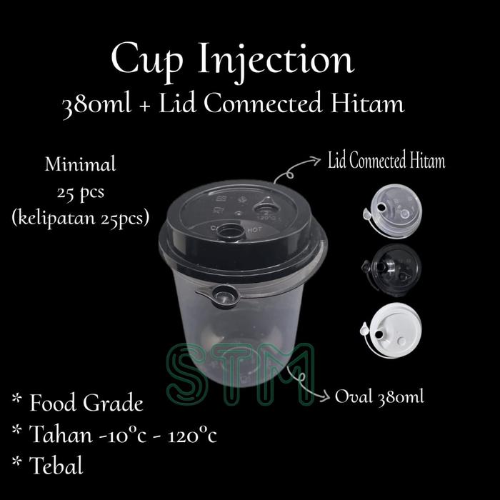 Jual Isi 25Pcs/Set Cup PP injection/Gelas plastik 12oz 380ml INJECTION ...