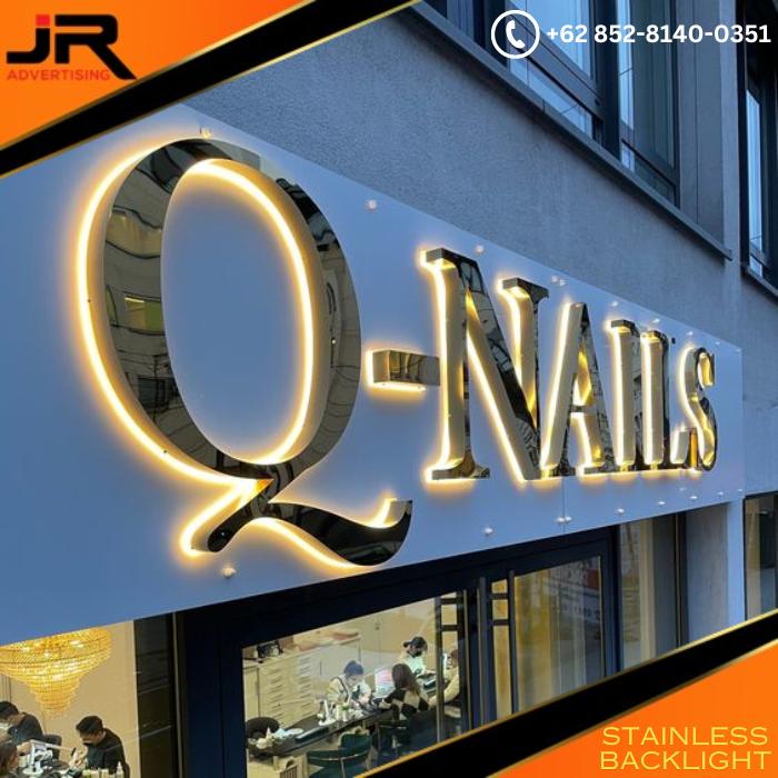 Jual Huruf Timbul / Signage Stainless LED Backlight Custom Letter Sign ...