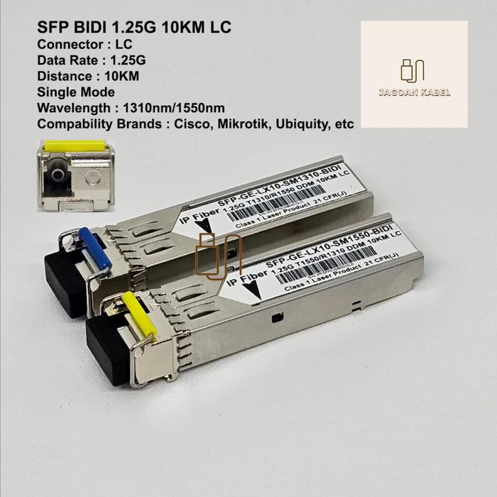 Jual SFP 1G BIDI 10KM l Singlemode LC Mikrobits, Mikrotik, Cisco ...