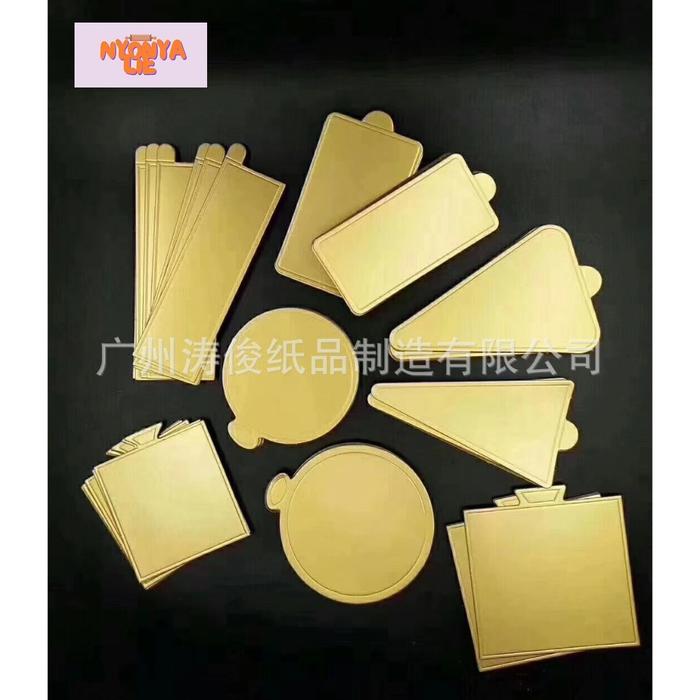 Jual TTD02 25 pcs Tatakan Alas Gold Segi Empat Slice Cake Kue Tiramisu ...