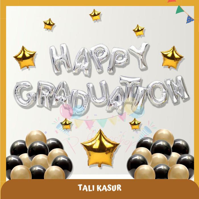 Jual Dekorasi Dinding Happy Graduation AestaticPaket balon Happy ...