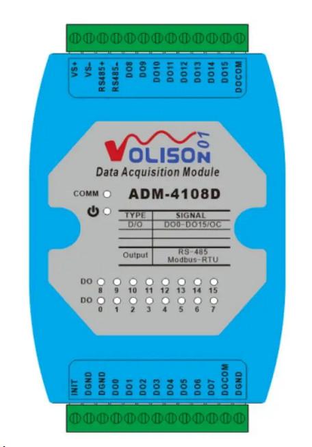 Jual ADM-4108 ( 16DO NPN ) DIGITAL OUTPUT RS485 MODBUS RTU communications - Kab. Purwakarta ...