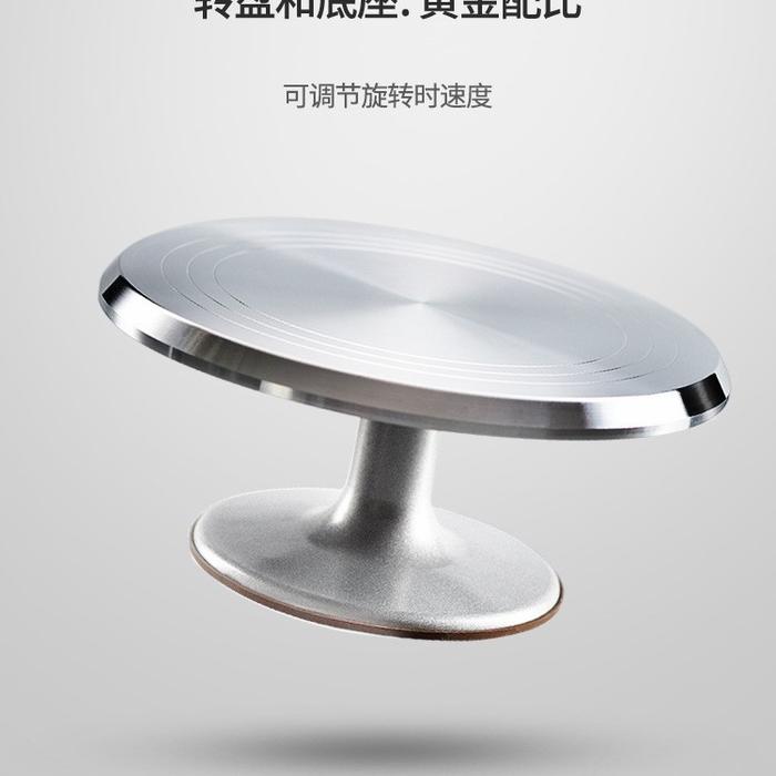 Jual 12" Revolving Cake Stand / Meja Putar Stainless Steel Lazy Susan ...