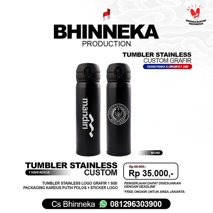 Jual Tumbler Stainless Logo Custom Grafir, Tumbler Eksklusif - Jakarta ...