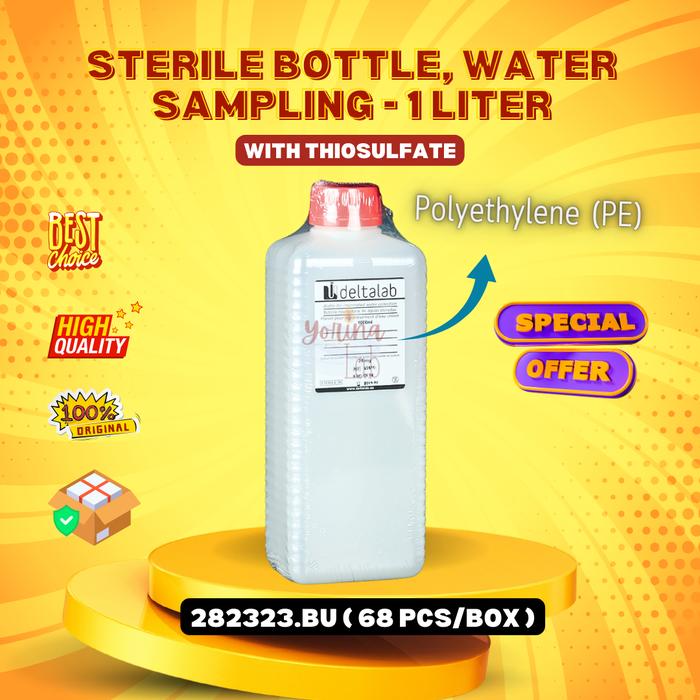 Jual Sterile Bottle, Water Sampling - 1 Liter, with Thiosulfate, 68 pcs ...