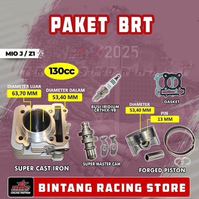 Jual Paket Bore Up BRT + Noken Cast Iron -Yamaha Mio J -Jupiter Z1 -X ...