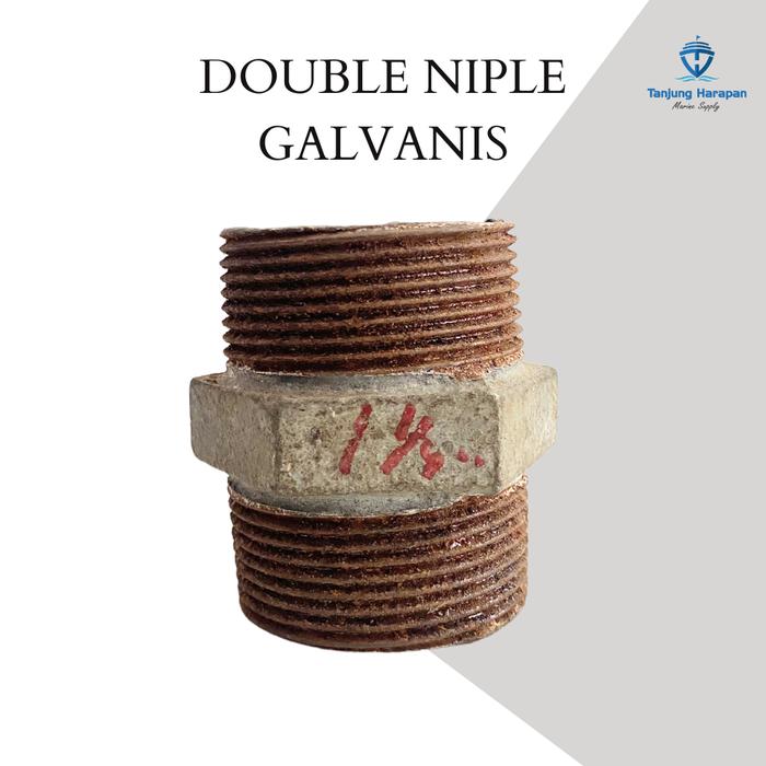 Jual Double nipple Galvanis (Drat) 3/8 - 1 inch Niple Nepel nipel Besi ...