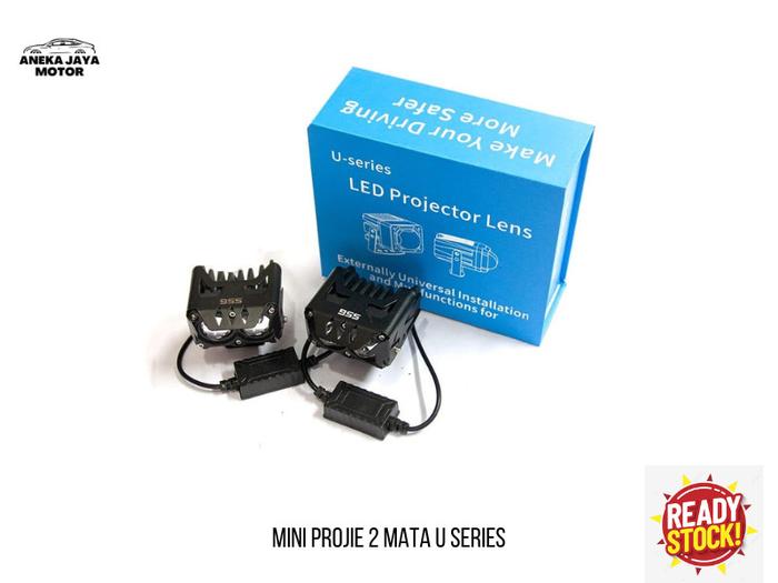 Jual Lampu Projie 2 Mata LED Cree Dual Mini Projie U Series 2 warna ...