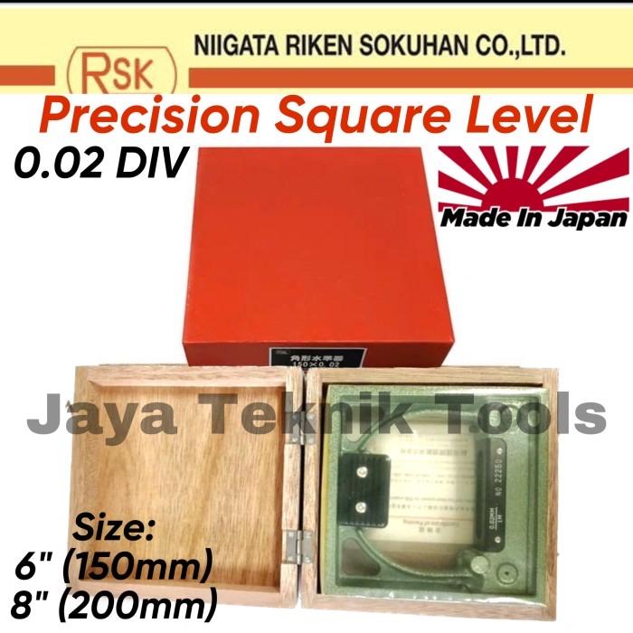 Jual Waterpass Mesin Kotak RSK Precision Square Level 0.02 150 200 mm ...