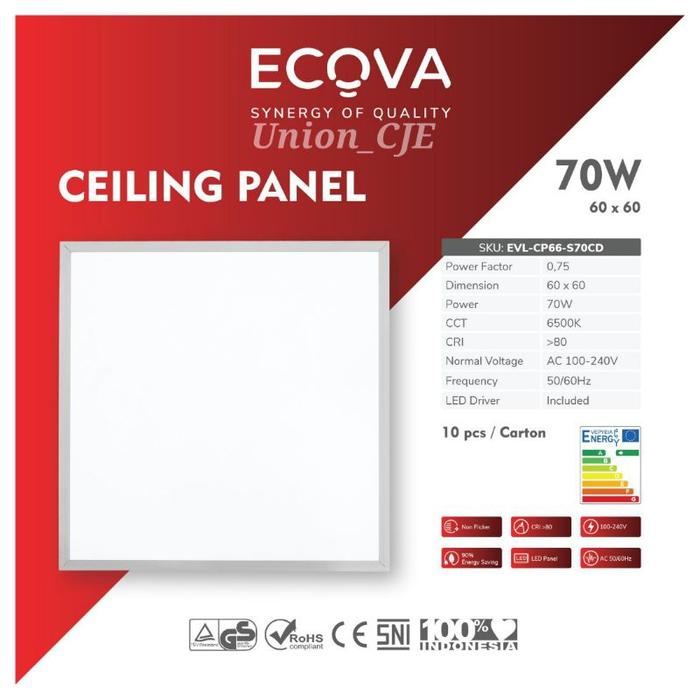 Jual lampu Panel LED 60x60 Lampu Downlight Kotak 60cm x 60cm lampu ...