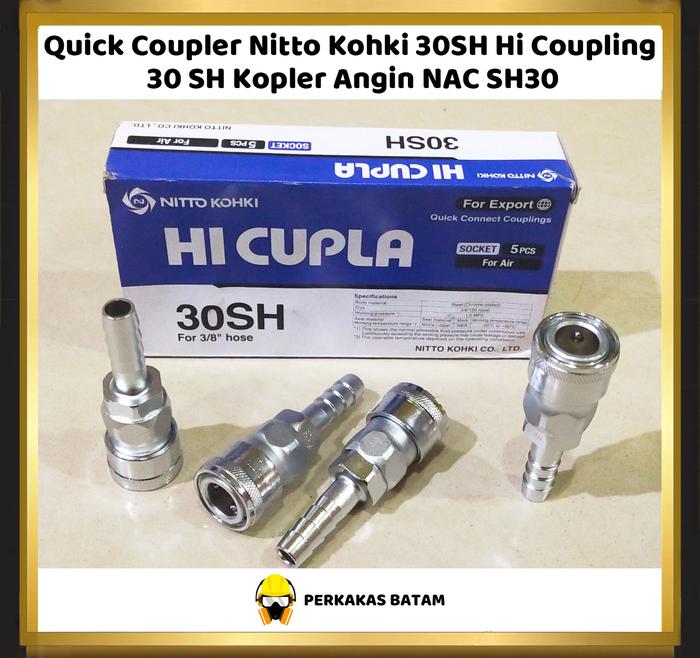 Jual Quick Coupler Nitto Kohki 30SH Hi Coupling 30 SH Kopler Angin NAC SH30 - Kota Batam ...