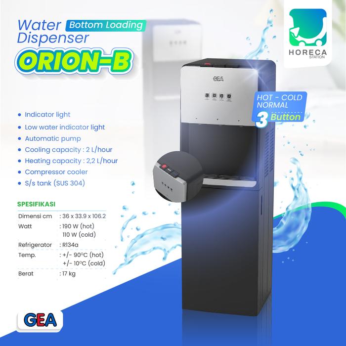 Jual GEA Water Dispenser ORION White and Black Series ( Galon Air Bawah ...