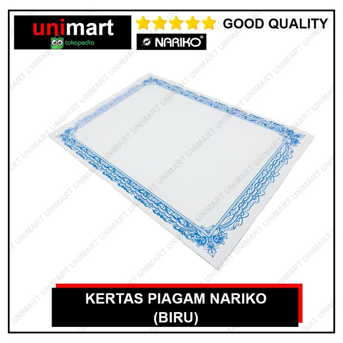 Jual Kertas Piagam A4 Nariko 1 PAK 100 Lembar / Kertas Sertifikat ...