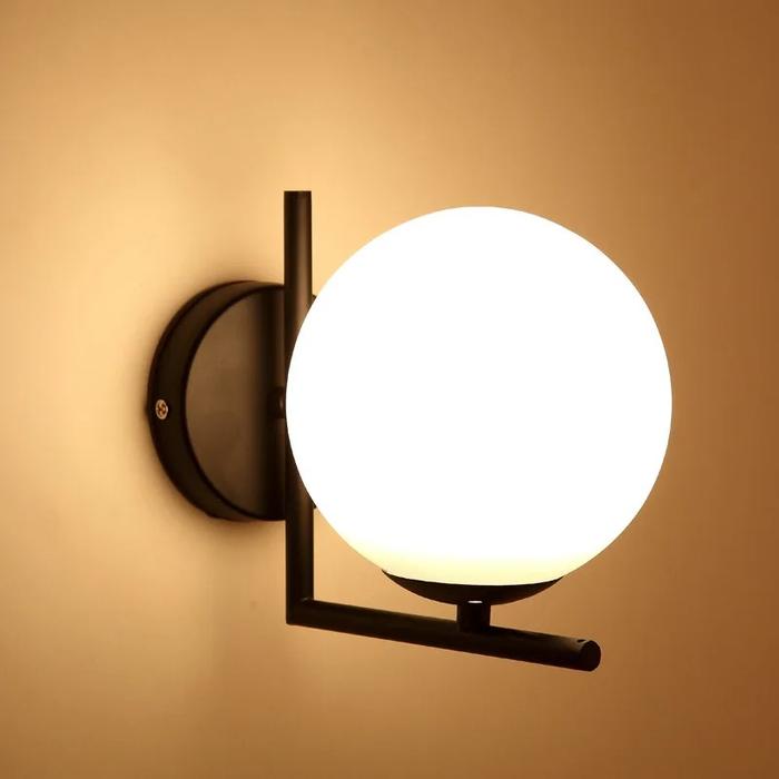 Promo Lampu Dinding Hias Indoor Bohlam Wall Lamp - Hitam, 13 cm ...