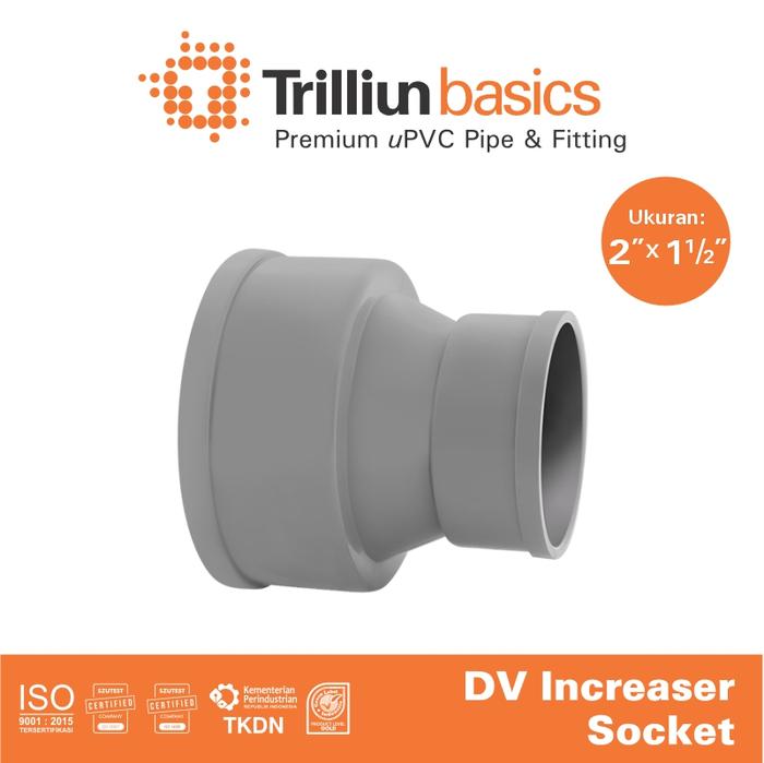 Promo Fitting Pipa uPVC Trilliunbasics DV Increaser Socket 2" x 1 1/2 ...