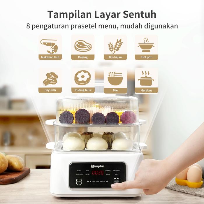 Jual Simplus Food Steamer Panci Kukus Merebus Listrik Electric Cooker ...