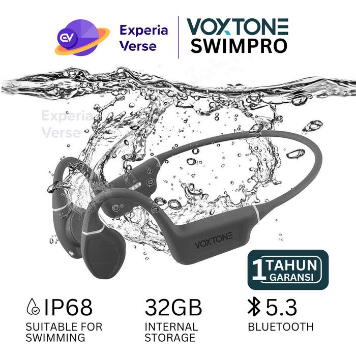 Promo Voxtone SwimPro Bone Conduction Headphone IP68 Swimming 32GB Storage - Jakarta Barat ...