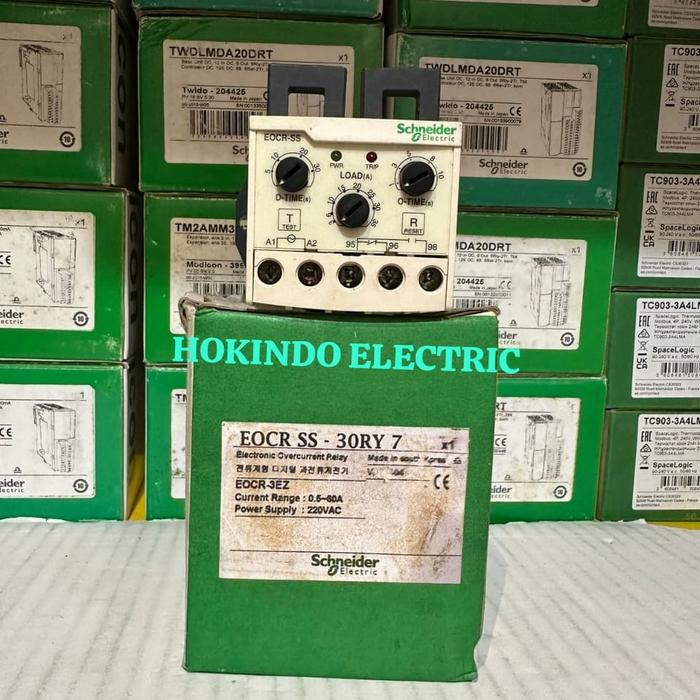 Jual SCHNEIDER EOCR-SS ELECTRONIC OVERCURRENT RELAY 220VAC EOCRSS-30RY7 ORI - Jakarta Pusat ...