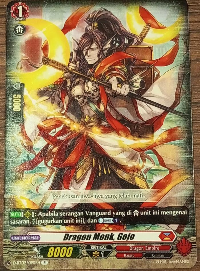 Jual Dragon Monk, Gojo (R) | D-BT02 | Bahasa Vanguard - Jakarta Barat - Carttu | Tokopedia