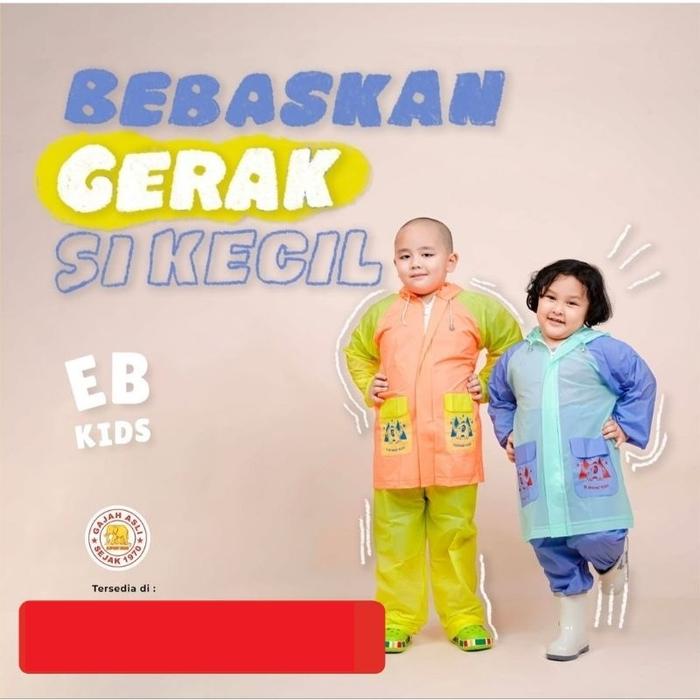 Jual Jas Hujan Anak Elephant Kids Kombinasi Merek Gajah Brand Kid ...