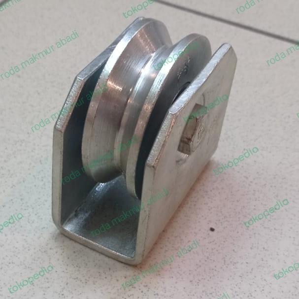 Jual roda pagar/roda gerbang/roda besi 3 inchi heavy duty ( rel siku ...