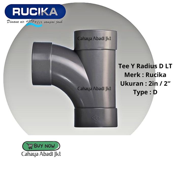 Jual Tee Y Large Radius 2in PVC RUCIKA - D LT / Tee Y Large Radius 2 in D - Jakarta Pusat ...