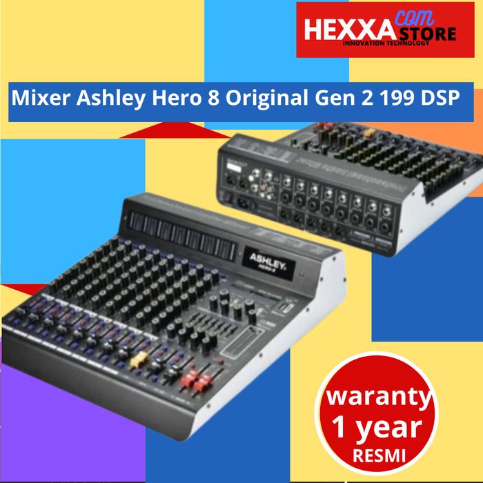Jual Mixer Ashley Hero 8 Original Gen 2 199 DSP Multi Effect 8 Ch Hero8 ...