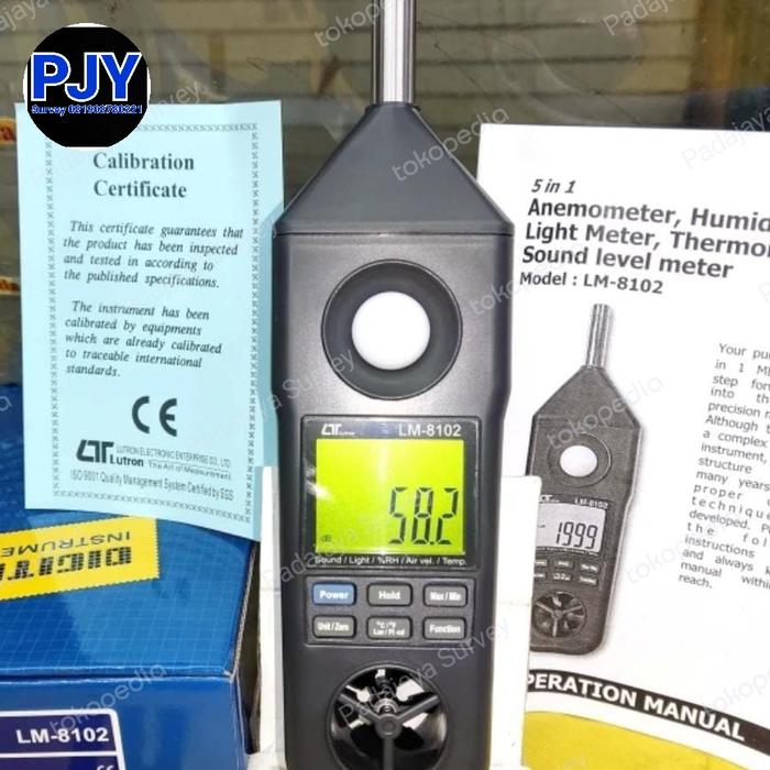 Jual Lux Meter Lutron LM-8102 Anemo, Sound Level Meter - Jakarta Barat ...