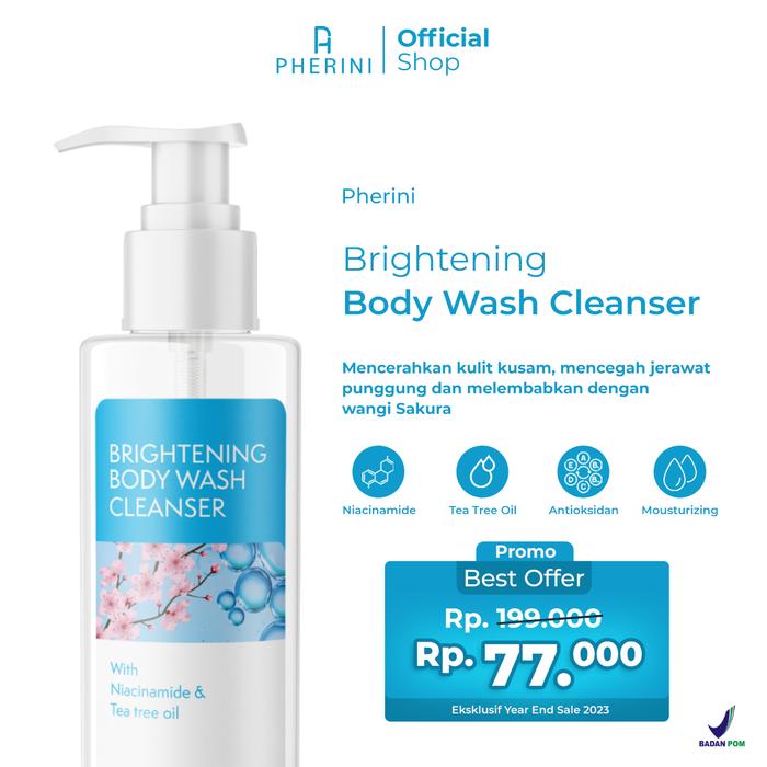 Promo PHERINI Brightening Body Wash Cleanser With Niacinamide + Tea ...
