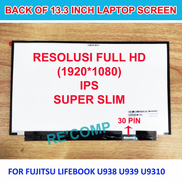 Jual layar led lcd fujitsu lifebook U9310 13.3 inch full hd ips ...