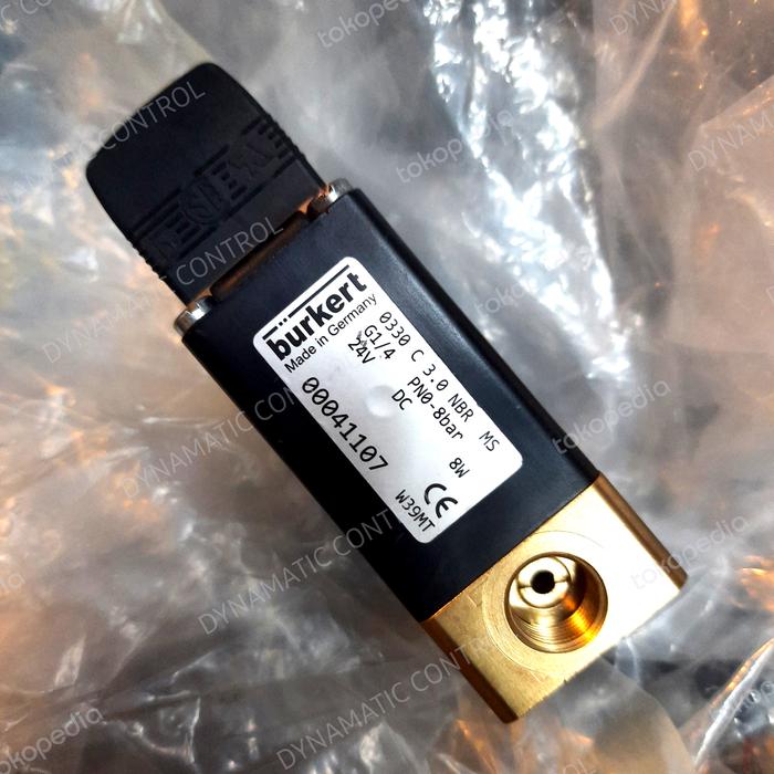 Jual Solenoid Valve 1/4" BURKERT 0330 C 3.0 NBR MS G1/4 PN0-8Bar 24Vdc ...